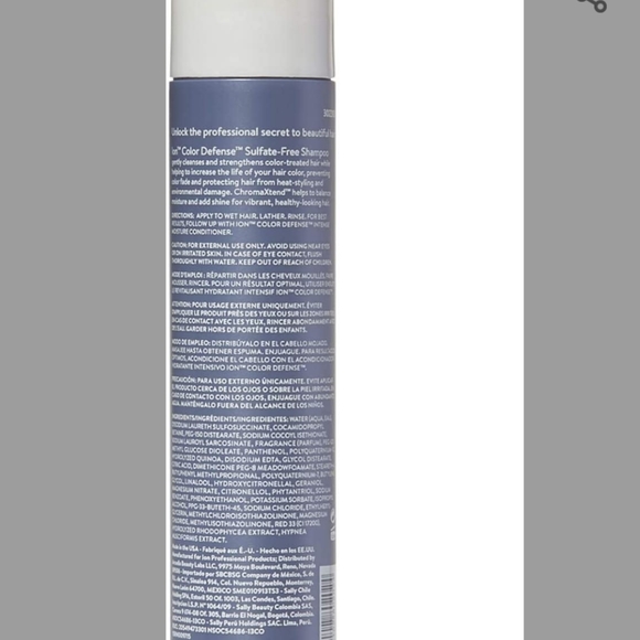 ion | Hair | Ion Color Defense Sulfate Free Shampoo New | Poshmark